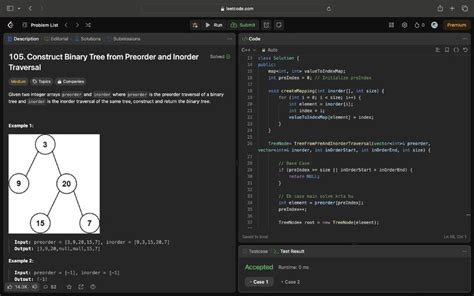 🚀 Day 54 Of The 100 Days Of Code Challenge 🚀 Problem Solved Construct Binary Tree From Preorder