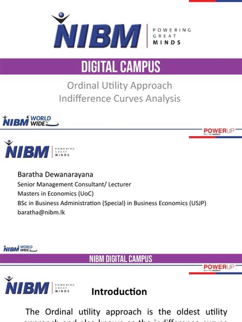 Ordinal Utility Approach Indifference Curves Analysis Pdf Utility Economics