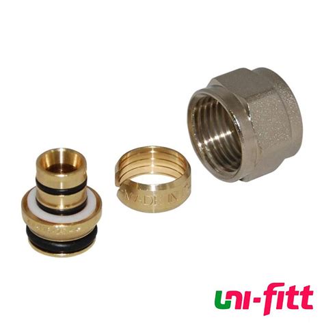 Соединитель обжим-евроконус для трубы PEX Uni-fitt 16 (2,2) х 1/2"