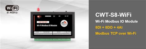 Cwt S8 Wifi 8di8do4ai Wifi Modbus Tcp Io Module Remote Data Acquisi