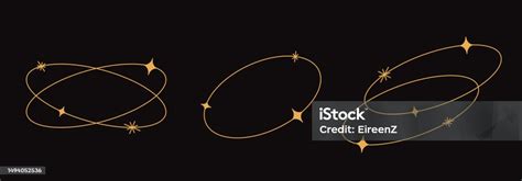 선형 미니멀리즘 미적 프레임과 별과의 경계의 벡터 집합입니다 원형 타원형 및 아치형 현대적인 기하학적 모양으로 소셜 미디어 장식