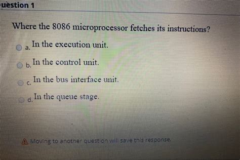 Solved Uestion 1 Where The 8086 Microprocessor Fetches Its