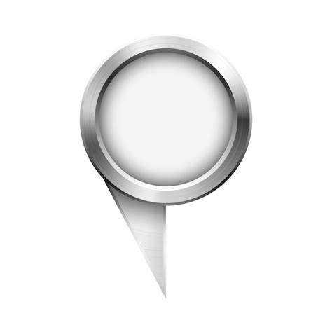 Premium Vector Vector Illustration Of Metallic Map Marker Isolated On