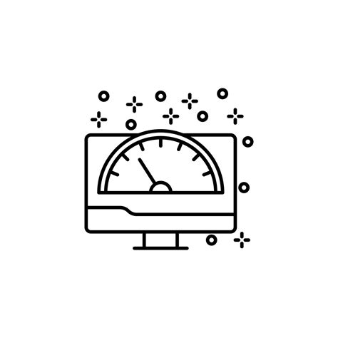 Computer Monitor Speedometer Vector Icon 22766115 Vector Art At Vecteezy