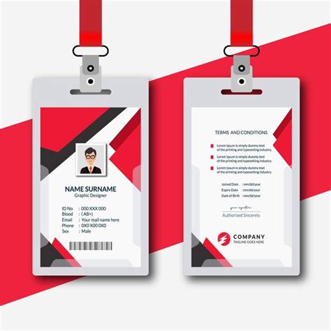Premium Vector Abstract Id Design Cards Template