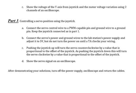 solved part 1 wire up the joystick to your arduino and