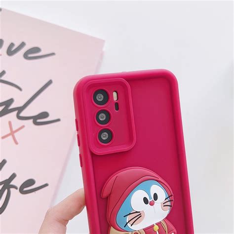 Cartoon Doraemon Plain Multistep Soft Phone Casing For Samsung Galaxy