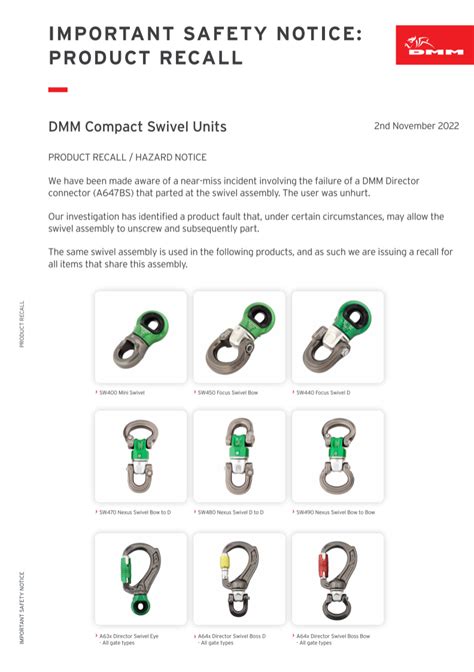 Important Safety Notice Product Recall Treegear