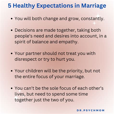 Five Healthy Expectations Within Marriage Dr Psych Mom