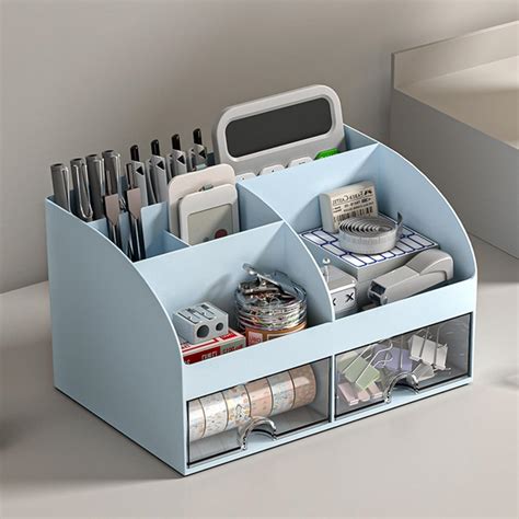 Tyrzol Desk Organisers With Drawer Multifunctional Stationary Organiser