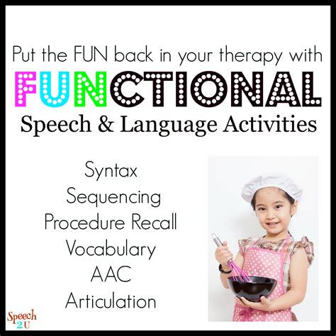 Functional Language Activities Snacks Speech 2u