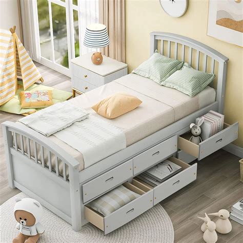 Making The Most Of Your Twin Bed With Storage Drawers Home Storage