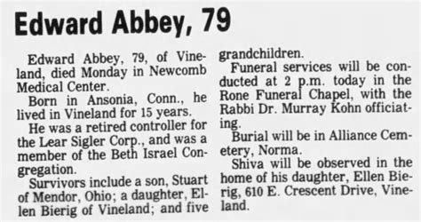 Edward Abbey 1907 1987 Find A Grave Memorial