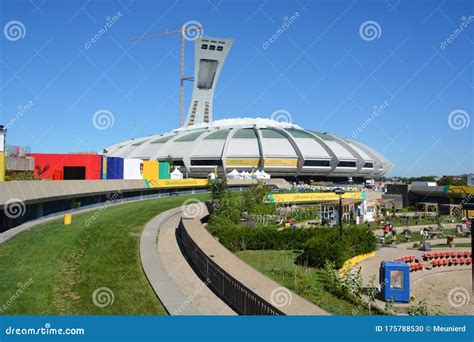 Under Repair The Montreal Olympic Stadium Tower Editorial Image Image