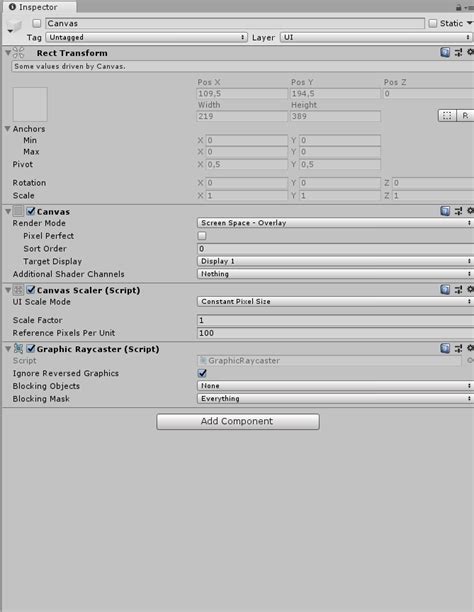 Unity3d Как поставить Image объекты в Canvas Screen Space Overlay