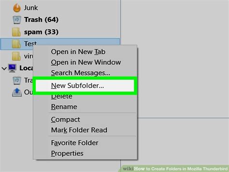 How To Create Folders In Mozilla Thunderbird 6 Steps