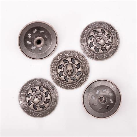 Western Skull Conchos Antique Silver Cactus Concho Saddle Pack Silver