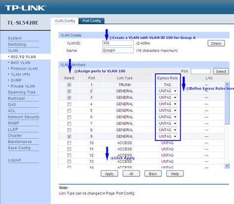 How To Configure Q VLAN On L Managed Switches Using The Old GUI TP Link