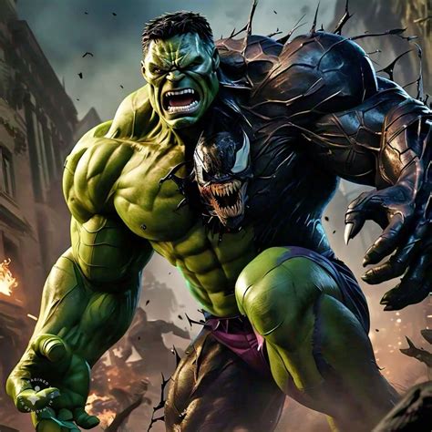 Hulk Y Venom En 2025 Arte Conceptual Chica Arte Digital Arte