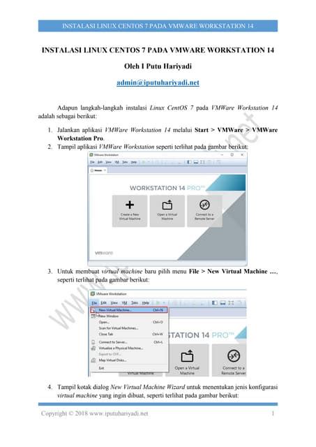 Instalasi Linux Centos 7 Pada Vmware Workstation 14 Pdf