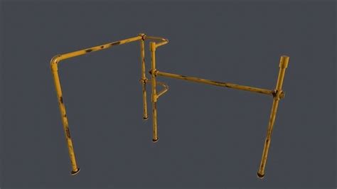 3d Model Modular Handrails 3d Model Vr Ar Low Poly Cgtrader