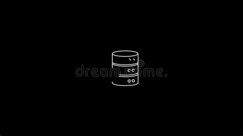 Cloud Computing Data Security Animation Outline Icon On Black