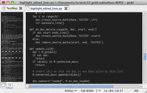 minimapa en gedit al estilo sublime text 2 textmap plugin
