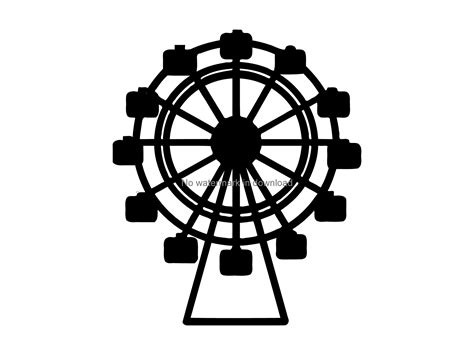 Ferris Wheel Silhouette Drawing