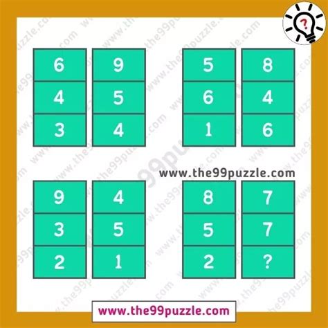 Brain Game Math Puzzle Can You Replace The Question Mark The 99 Puzzle