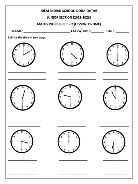 Free Time Worksheet Class 2 Download Free Time Worksheet Class 2 Png