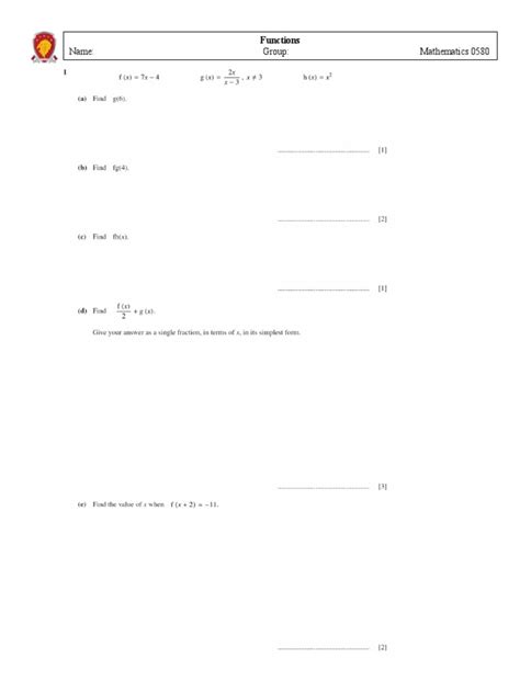 functions pdf