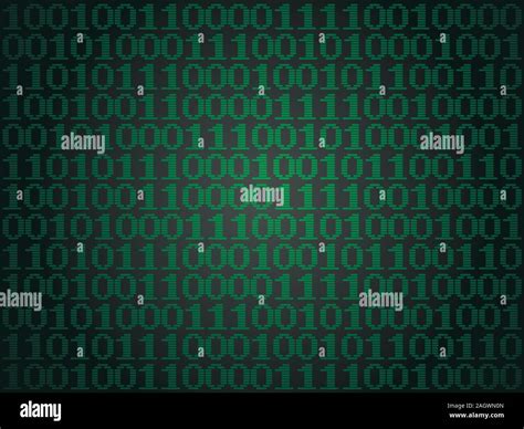 Green Binary Computer Code Abstract Numeral Background Stock Vector