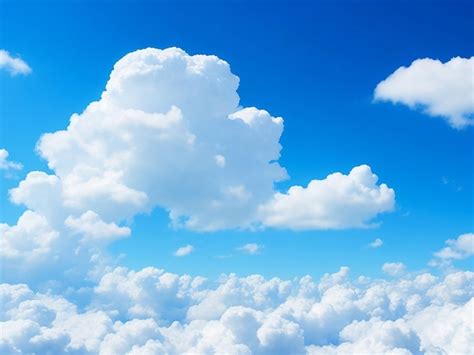 Premium AI Image Sunny Sky Weather Clouds Pretty Sky Background
