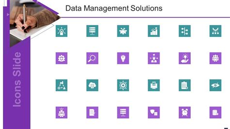 icons slides data management solutions graphics pdf