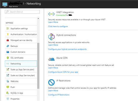 Azure Webapp Get Private Ip Of A Service Connected On Vnet Stack Overflow