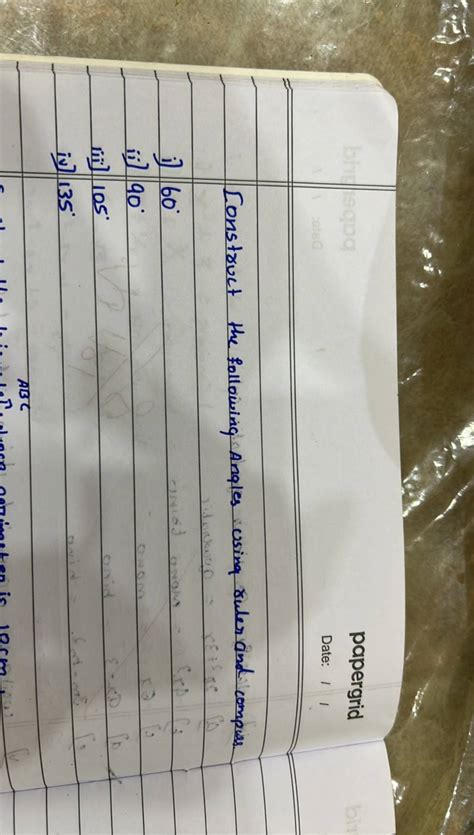 Construct The Following Angles Using Ruler And Compuasi 60∘ii 90∘iii