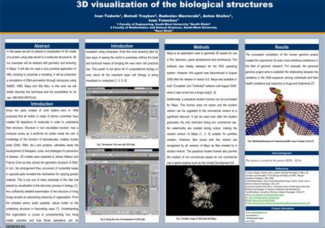 Pdf 3d Visualization Of The Biological Structures