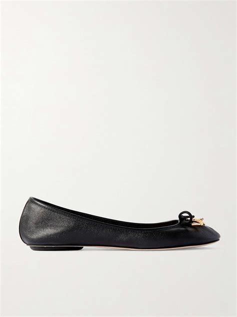 ChloÉ Iris Embellished Leather Ballet Flats Net A Porter