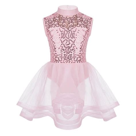 Enfant Fille Tutu Danse Classique Paillette Ballet Robe De Patinage