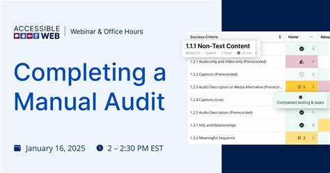 Completing A Manual Audit Webinar Video Accessible Web