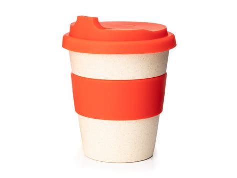 Еко чашка з бамбука стакан ВЕЛС 350 мг Біло Червона купити онлайн