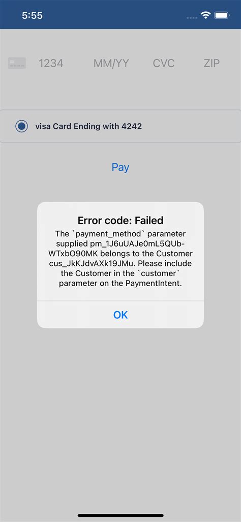 Getting Error While Trying To Do Payment With Saved Card In Stripe React Native Stack Overflow