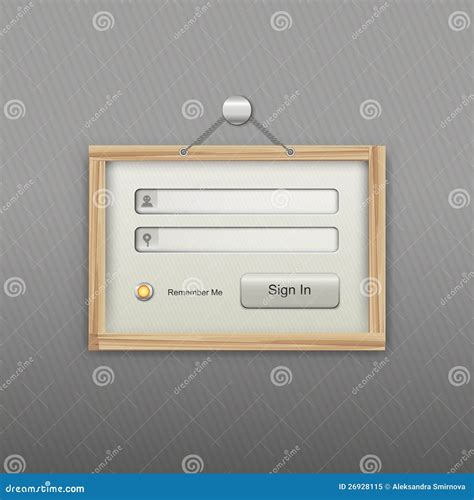 Vector Login Box Form Interface Page Username And Password Flat Background Cartoondealer