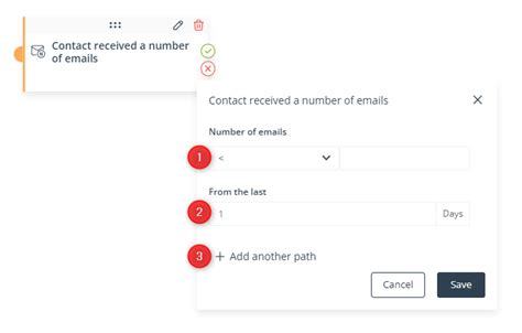 Workflow Condition Contact Received A Number Of Emails Support