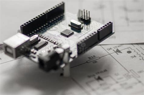 Programming Board Of Arduino Uno In Blue Colour Isolated In White Background Stock Image Image