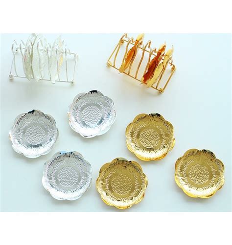 실버 골드 고급스러움 컵받침 거치대 7p 세트 택1 코스터 컵매트 티몬