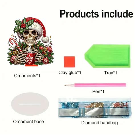 קיט ציור יהלומים 5d בנושא גולגולת דו צדדי אמנות מוזאיקה Temu