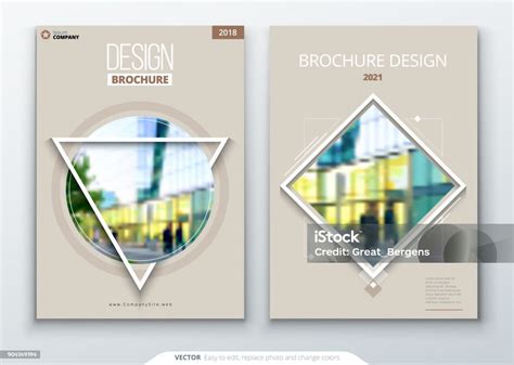 안내 책자 서식 파일 레이아웃 디자인입니다 기업 비즈니스 연간 보고서 카탈로그 잡지 전단지 이랑 창의적인 현대적인 밝은 개념 원형 모양 라운드 가리기에 대한 스톡 벡터 아트