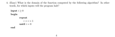 Solved 4 Easy What Is The Domain Of The Function Computed