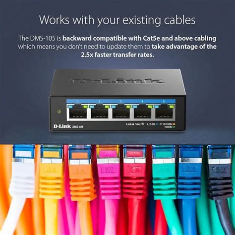 D Link 5 Port 25gb Unmanaged Multi Gig Network Switch 5 X 25g Ports